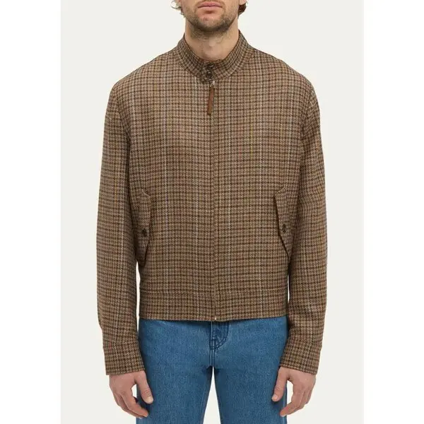Gabriela Hearst Graham Houndstooth Cashmere & Silk Jacket