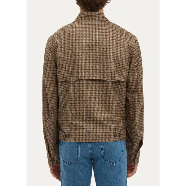 Gabriela Hearst Graham Houndstooth Cashmere & Silk Jacket