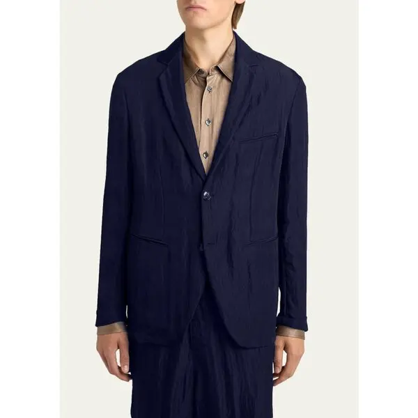 Giorgio Armani Textured Two-button Blazer