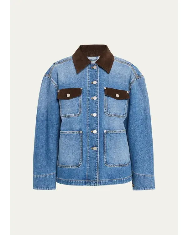 3.1 Phillip Lim Denim & Corduroy Chore Jacket