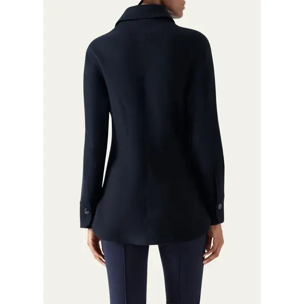 Akris Wool-cashmere Zip-front Blouse