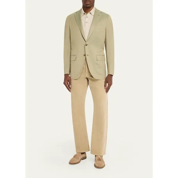 Kiton Cashmere Herringbone Single-breasted Sport Coat