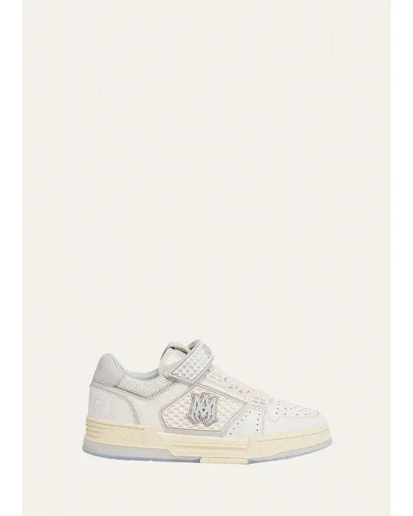 Amiri Ma Skyline Mesh And Leather Low-top Sneakers - White
