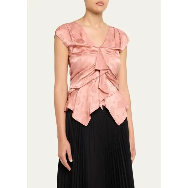 3.1 Phillip Lim Floral Silk Draped Top