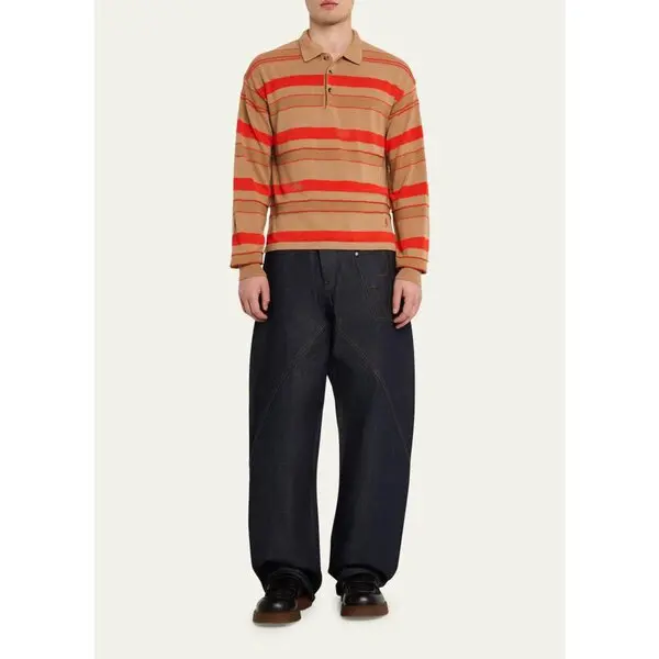 JW Anderson Multi-stripe Knit Rugby Shirt