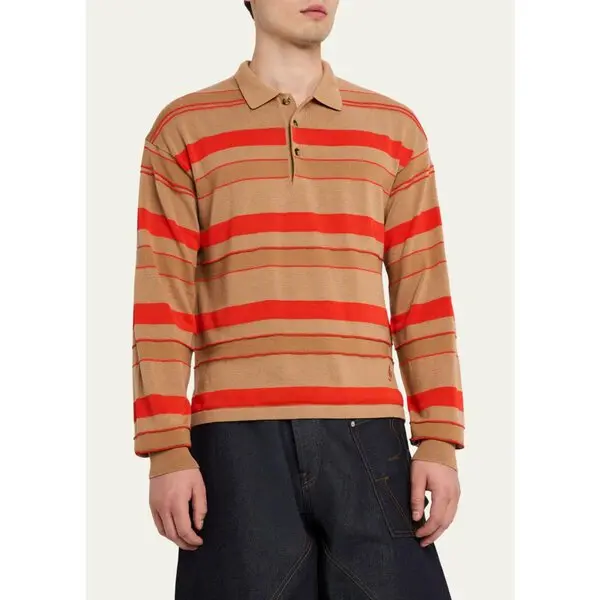 JW Anderson Multi-stripe Knit Rugby Shirt