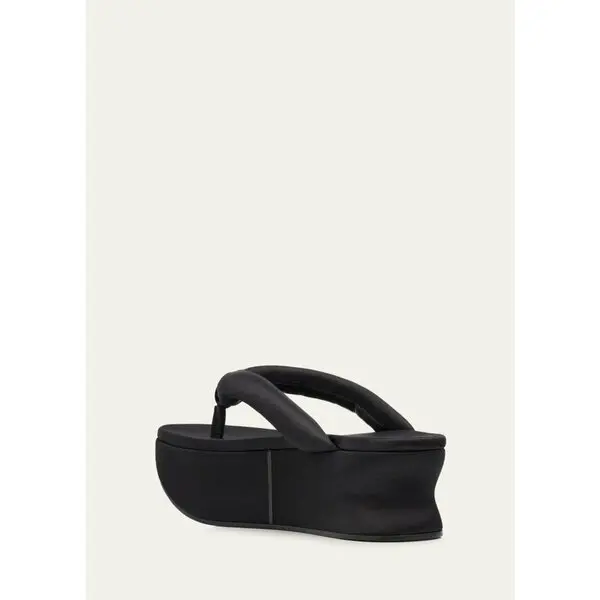 Balenciaga 90mm Gaeta Satin Platform Thong Sandals