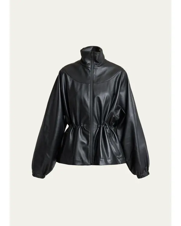 Givenchy Leather Drawstring Tracksuit Jacket