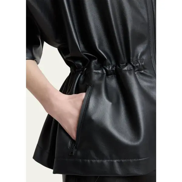 Givenchy Leather Drawstring Tracksuit Jacket