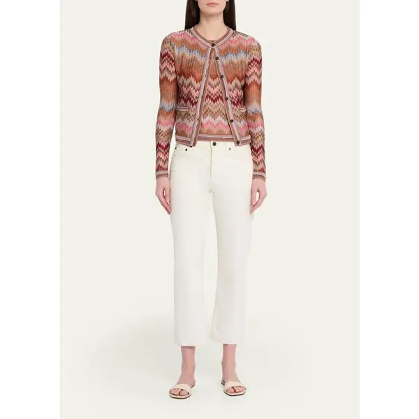 Missoni Multicolor Snake Chevron Crewneck Cardigan