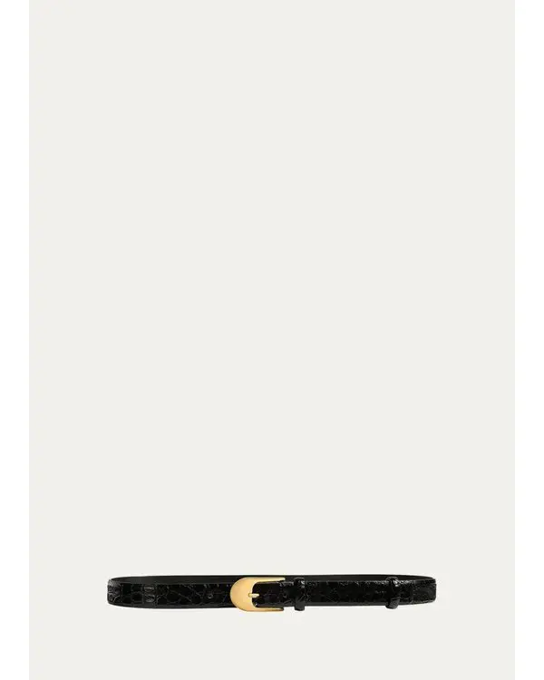 Khaite Dome Embossed Leather Belt