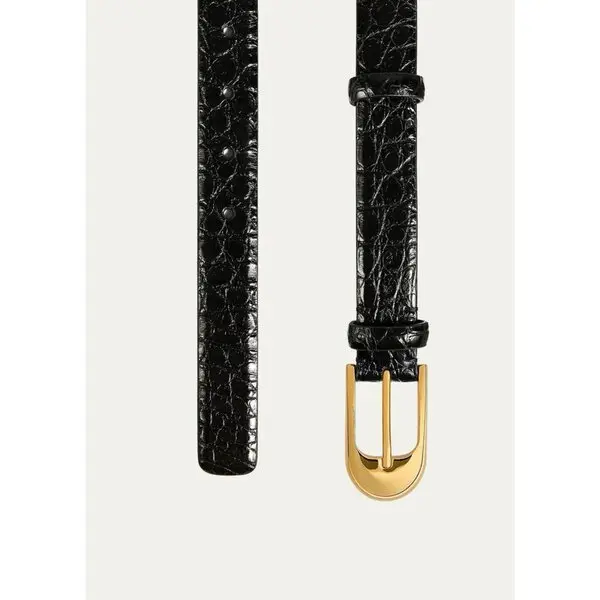 Khaite Dome Embossed Leather Belt