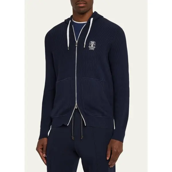 Brunello Cucinelli Logo Cotton Hoodie