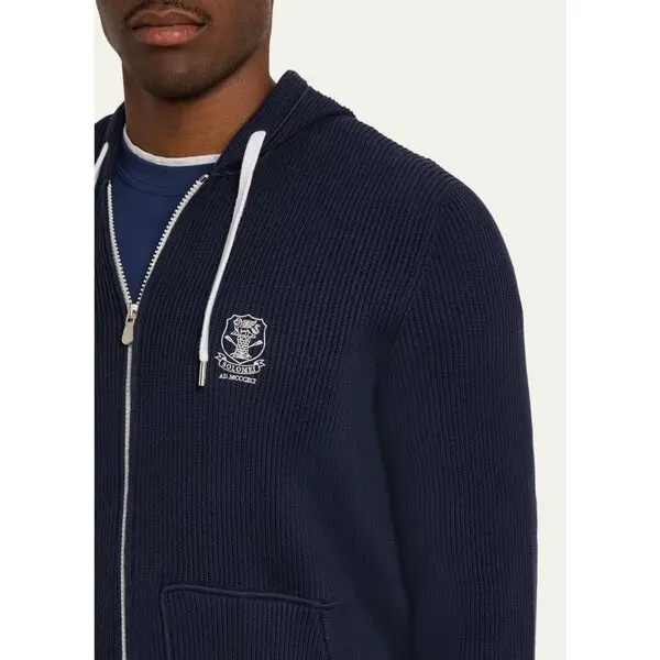 Brunello Cucinelli Logo Cotton Hoodie