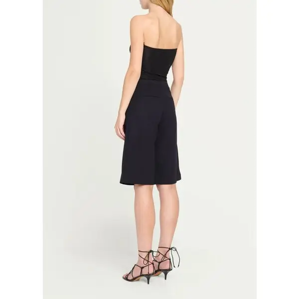 Christopher Esber Redux Strapless Jersey & Wool Bermuda Jumpsuit