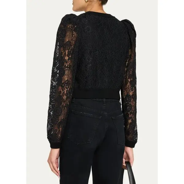 Alice + Olivia Kitty Lace Overlay Cardigan