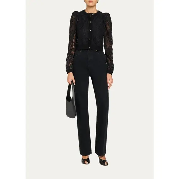 Alice + Olivia Kitty Lace Overlay Cardigan