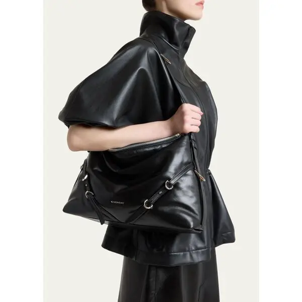 Givenchy Voyou Buckle-embellished Shoulder Bag In Leather