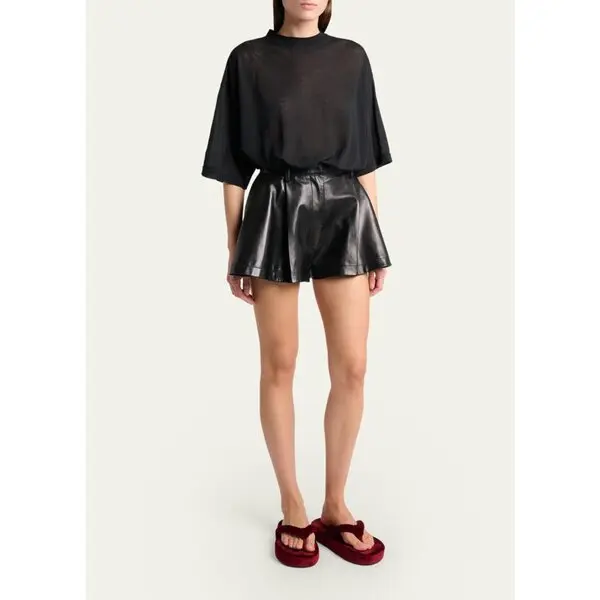Balenciaga Jet Lag Stretch Velvet Platform Thong Sandals - Flame