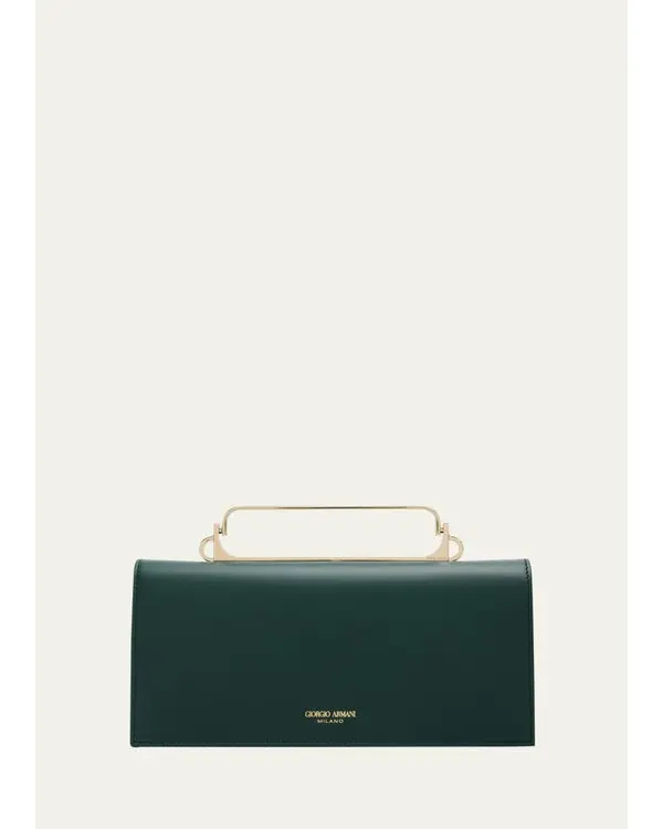 Giorgio Armani Leather Clutch Bag - Forest