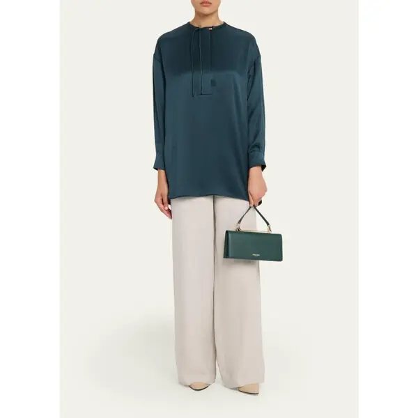 Giorgio Armani Leather Clutch Bag - Forest