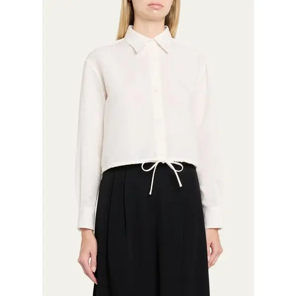 WE-AR4 The Riva Drawstring Linen-blend Shirt