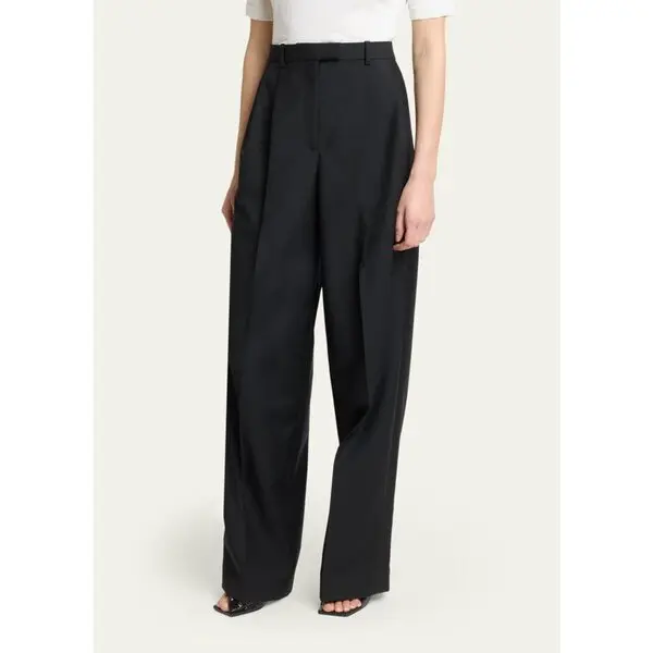 Givenchy Pleated Wool-mohair Tuxedo Pants