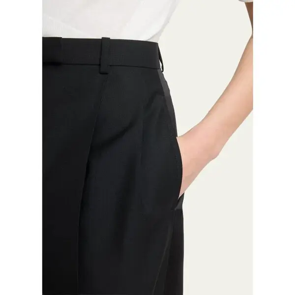 Givenchy Pleated Wool-mohair Tuxedo Pants