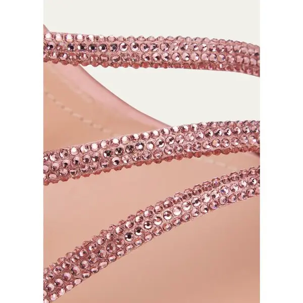 Rene Caovilla 80mm Cleo Crystal Satin Sandals