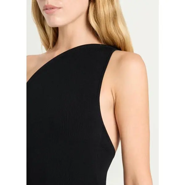 Christopher Esber Concave Wired One-shoulder Knit Dress