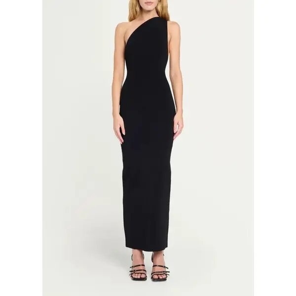 Christopher Esber Concave Wired One-shoulder Knit Dress
