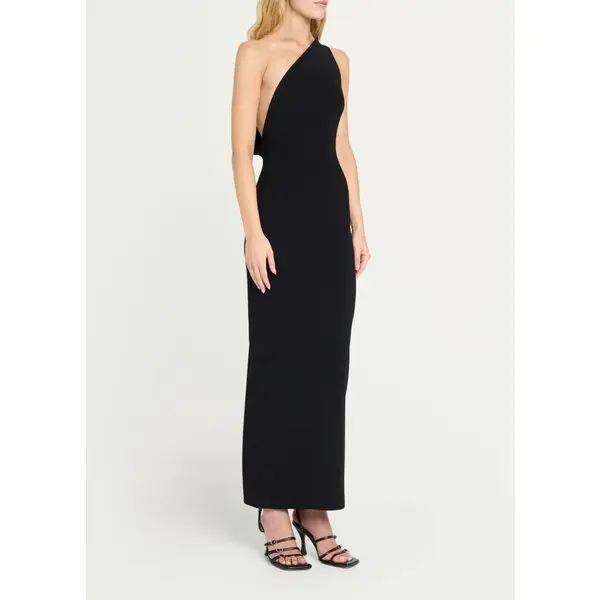 Christopher Esber Concave Wired One-shoulder Knit Dress