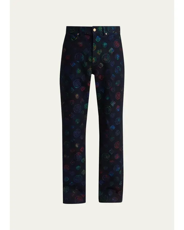 Casablanca Monogram Straight-leg Jeans