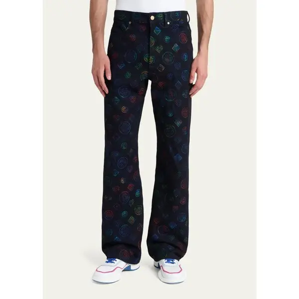 Casablanca Monogram Straight-leg Jeans