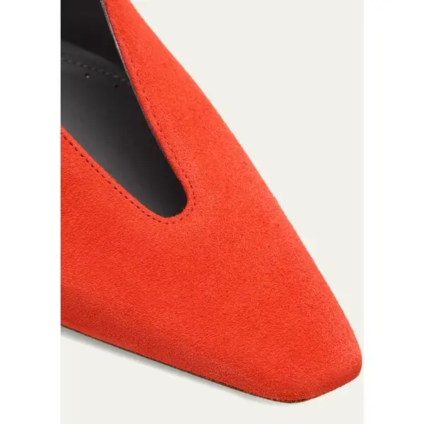 Balenciaga 90mm Duchesse Suede Pumps - Red