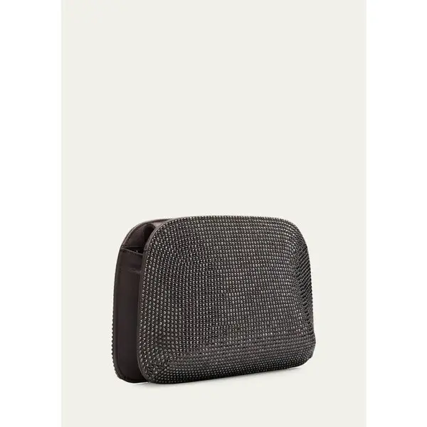 Giorgio Armani Crystal Satin Clutch Bag