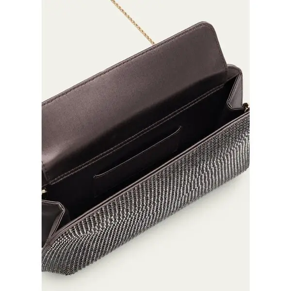 Giorgio Armani Crystal Satin Clutch Bag