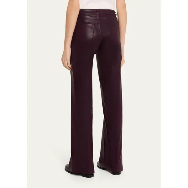 L'Agence Scottie High-rise Wide Coated Jeans