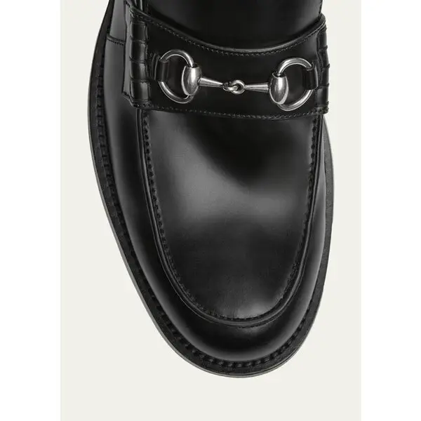 Gucci Dromos Leather Horsebit Loafers