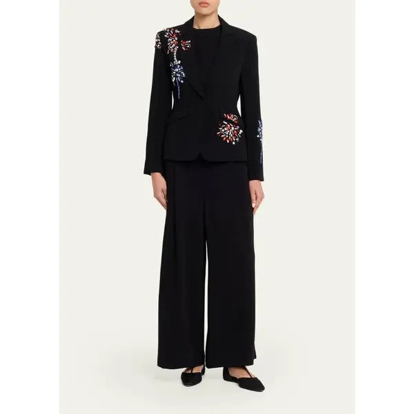 Cinq À Sept Lorena Belted Drapey Crepe Pants