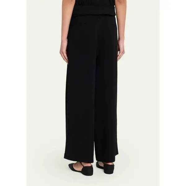 Cinq À Sept Lorena Belted Drapey Crepe Pants