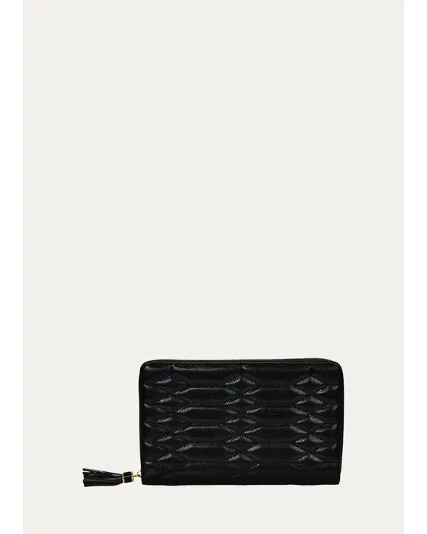 Wolf Lauren Large Vegan Leather Portfolio - Black