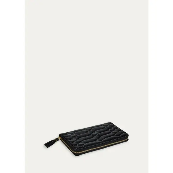 Wolf Lauren Large Vegan Leather Portfolio - Black