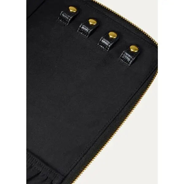 Wolf Lauren Large Vegan Leather Portfolio - Black