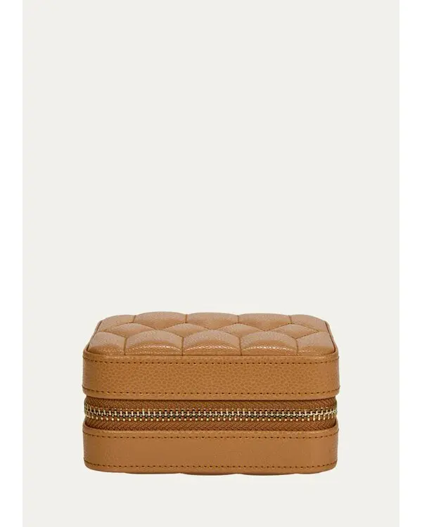 Wolf Lauren Vegan Leather Zip Travel Case - Caramel