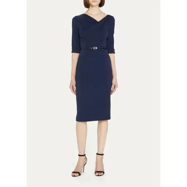 Black Halo Jackie 3/4-sleeve Sheath Dress