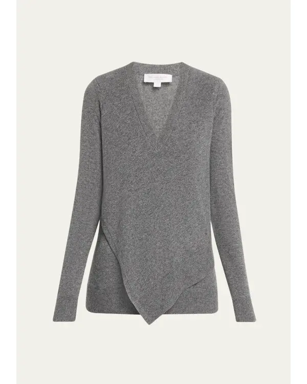Michael Kors Cashmere V-neck Pullover - Grey