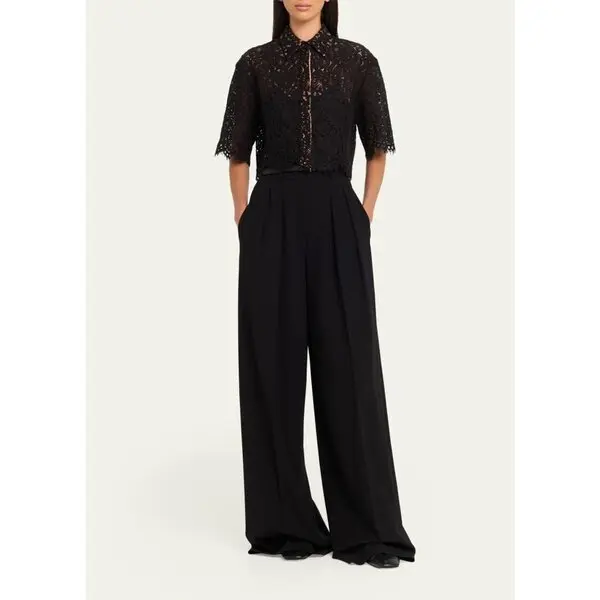 Michael Kors Shannon Pleated Wide-leg Trousers