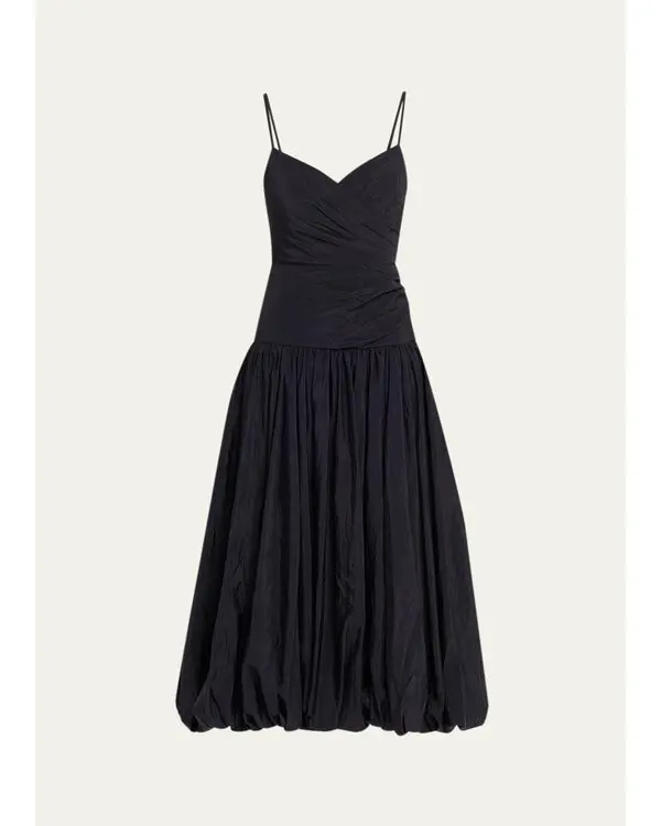 Cinq À Sept Fia Drop-waist Bubble Midi Dress - Black