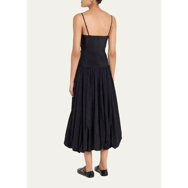 Cinq À Sept Fia Drop-waist Bubble Midi Dress - Black